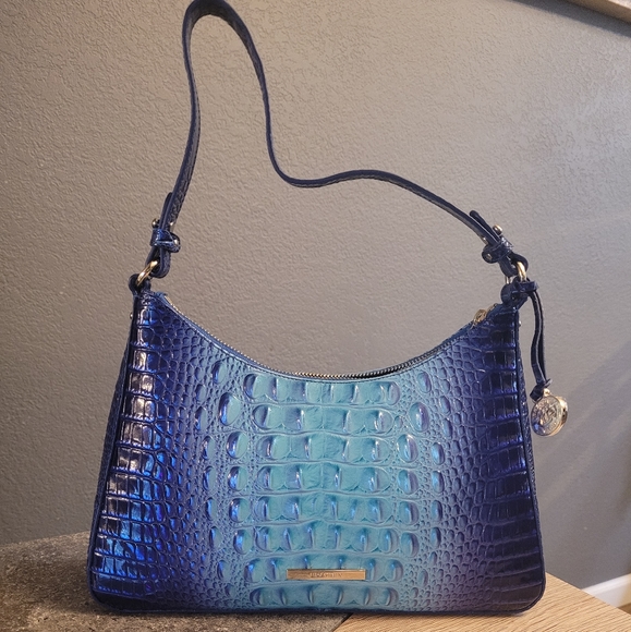 Brahmin | Bags | Brahmin Esme Shoulder Bag Affinity Blue Ombre | Poshmark